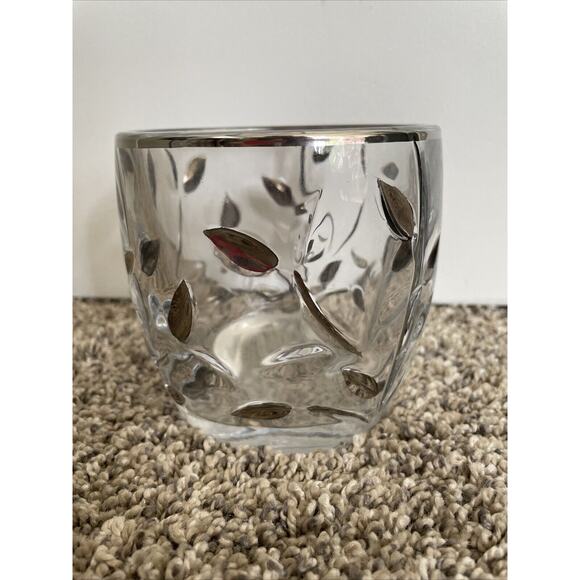 Bella Lux | Accents | Bella Lux Heavy Crystal Glass Silver Leaves ...